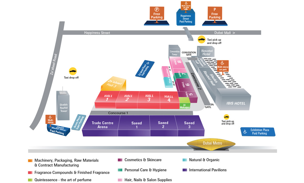 Dubai International Convention & Exhibition Centre | Hall Plan ...